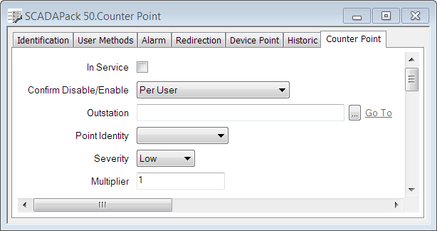 SCADAPack 50 Driver Guide - Common Point Properties (Configuring SCADAPack 50 Counter Points)